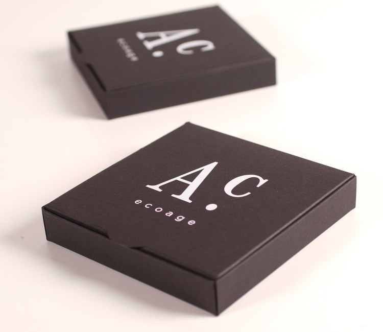 Black box with white lettering